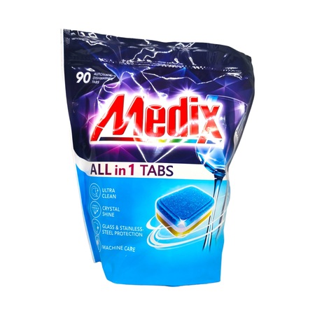 Таблетки за съдомиялна машина Medix, All in 1 tabs, 90 броя - eMAG.bg