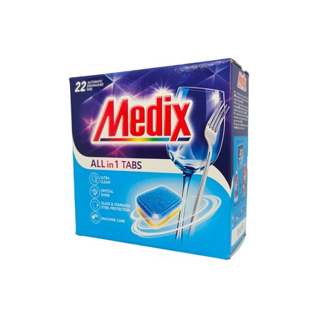 Таблетки за съдомиялна машина Medix, All in 1 tabs, 22 броя - eMAG.bg