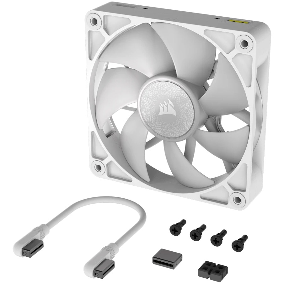 Ventilator Corsair iCUE LINK RX120 RGB, 120mm PWM, Alb - eMAG.ro