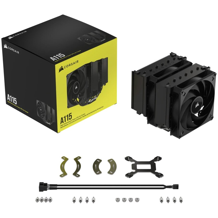 Cooler Corsair A115 Twin Tower, compatibil AMD/Intel - eMAG.ro