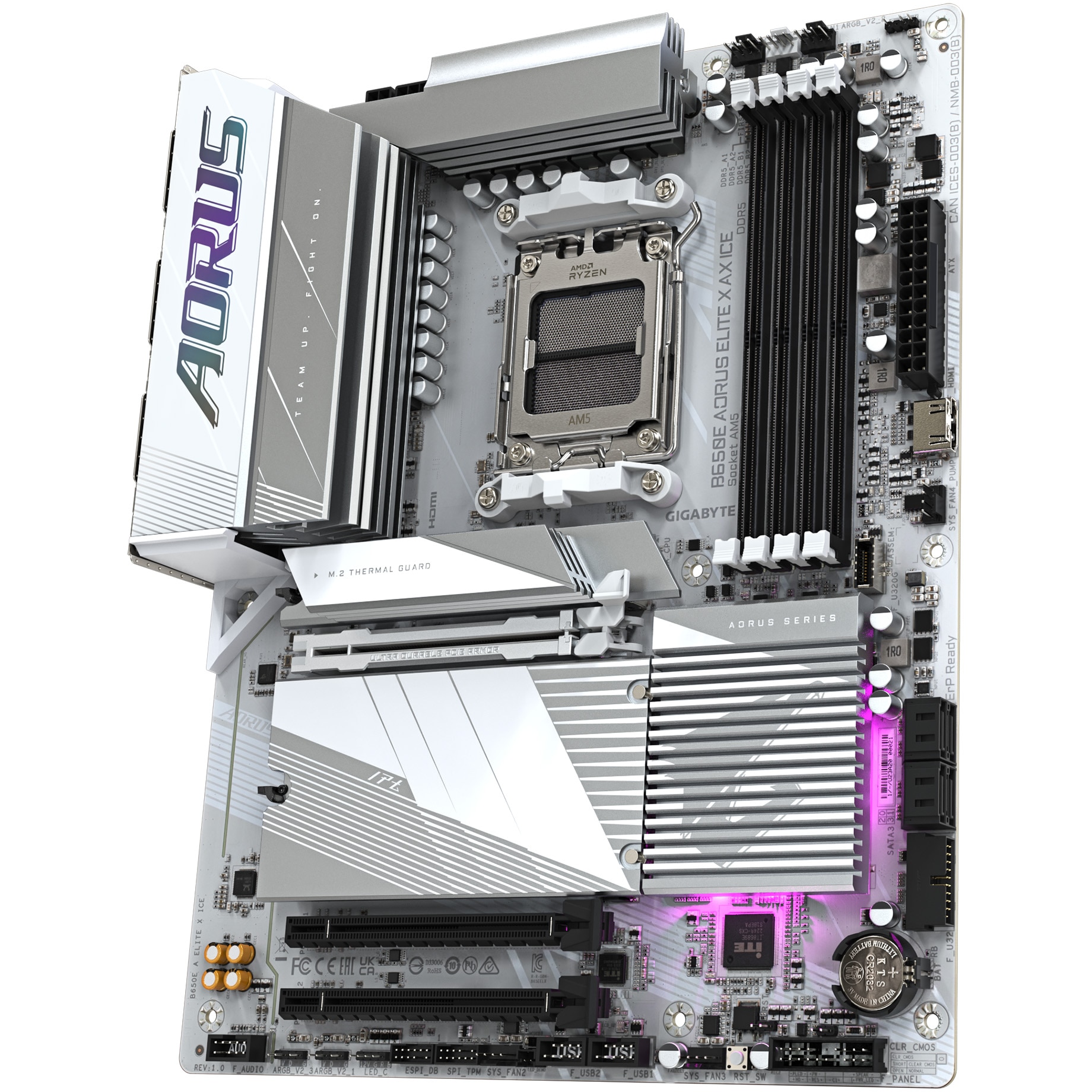 Дънна платка GIGABYTE B650E AORUS ELITE AX ICE Socket AM5, ATX - eMAG.bg