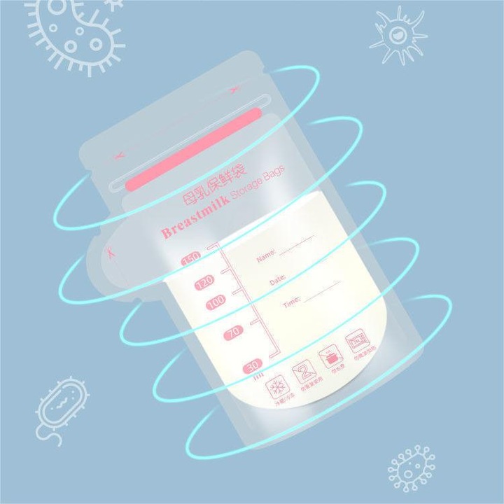 Set 30 pungi lapte matern, 250ml, Transparent - eMAG.ro