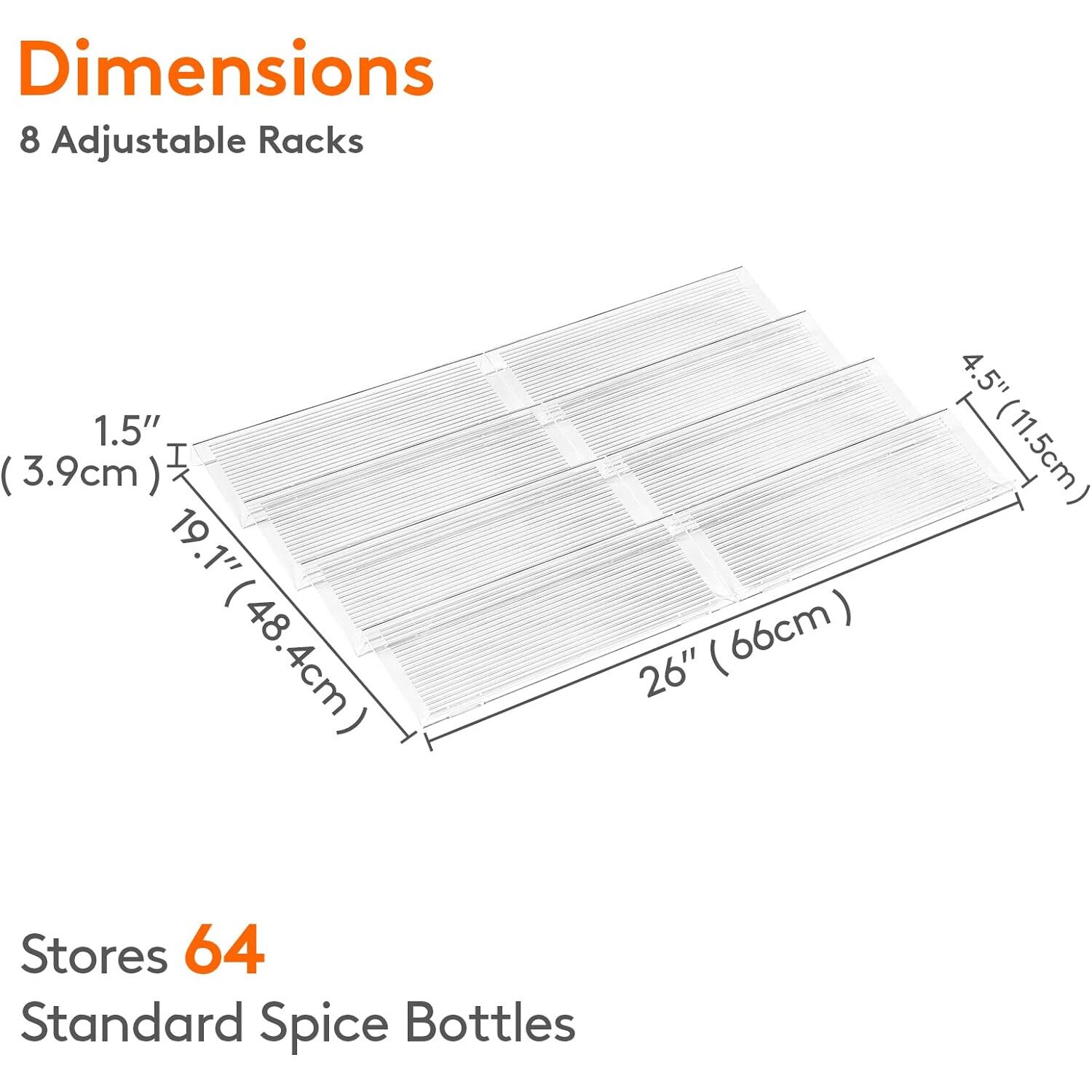 Organizator de Sertar pentru Condimente Lifewit, din Plastic, Reglabil ...