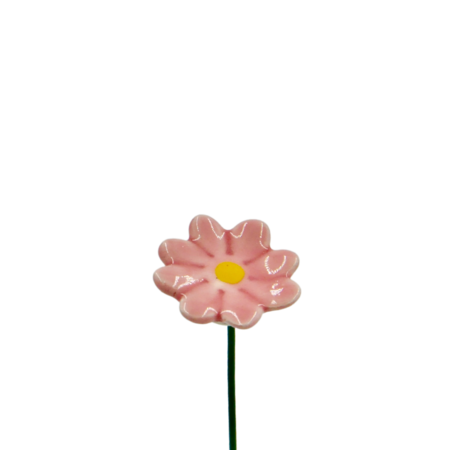 Floare Ceramica, Margareta Mini, Roz - eMAG.ro
