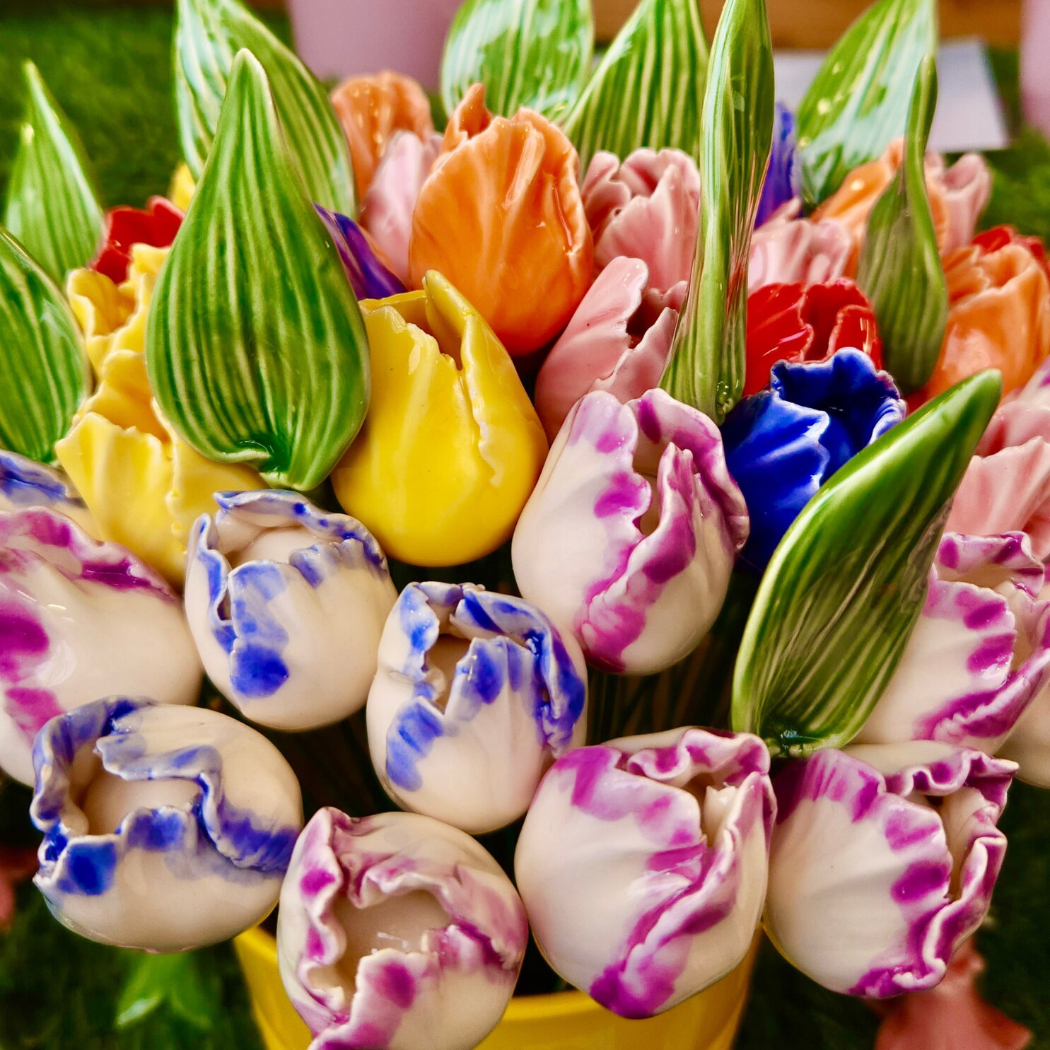 Floare Ceramica, Lalea, Mov - eMAG.ro