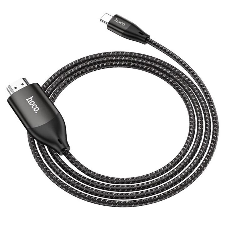 HDMI кабел с USB-C конектор, HD 4K, Текстилно покритие, Дължина на ...