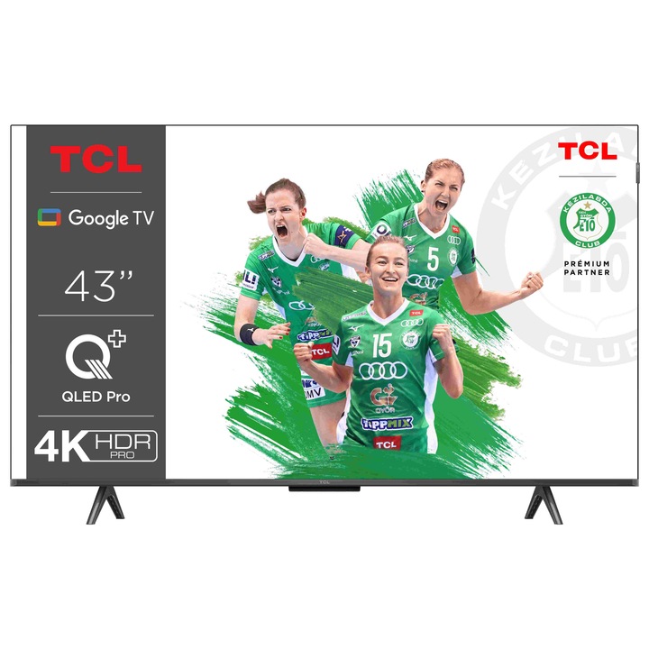Televizor TCL QLED 43C655, 108 cm, Smart Google TV, 4K Ultra HD, Clasa F (Model 2024) - eMAG.ro