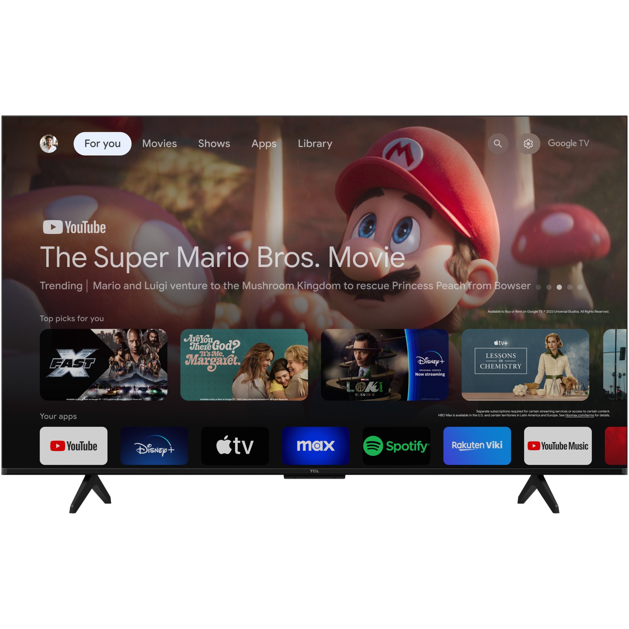 Телевизор TCL LED 50P755, 50" (126 см), Smart Google TV, 4K Ultra HD ...