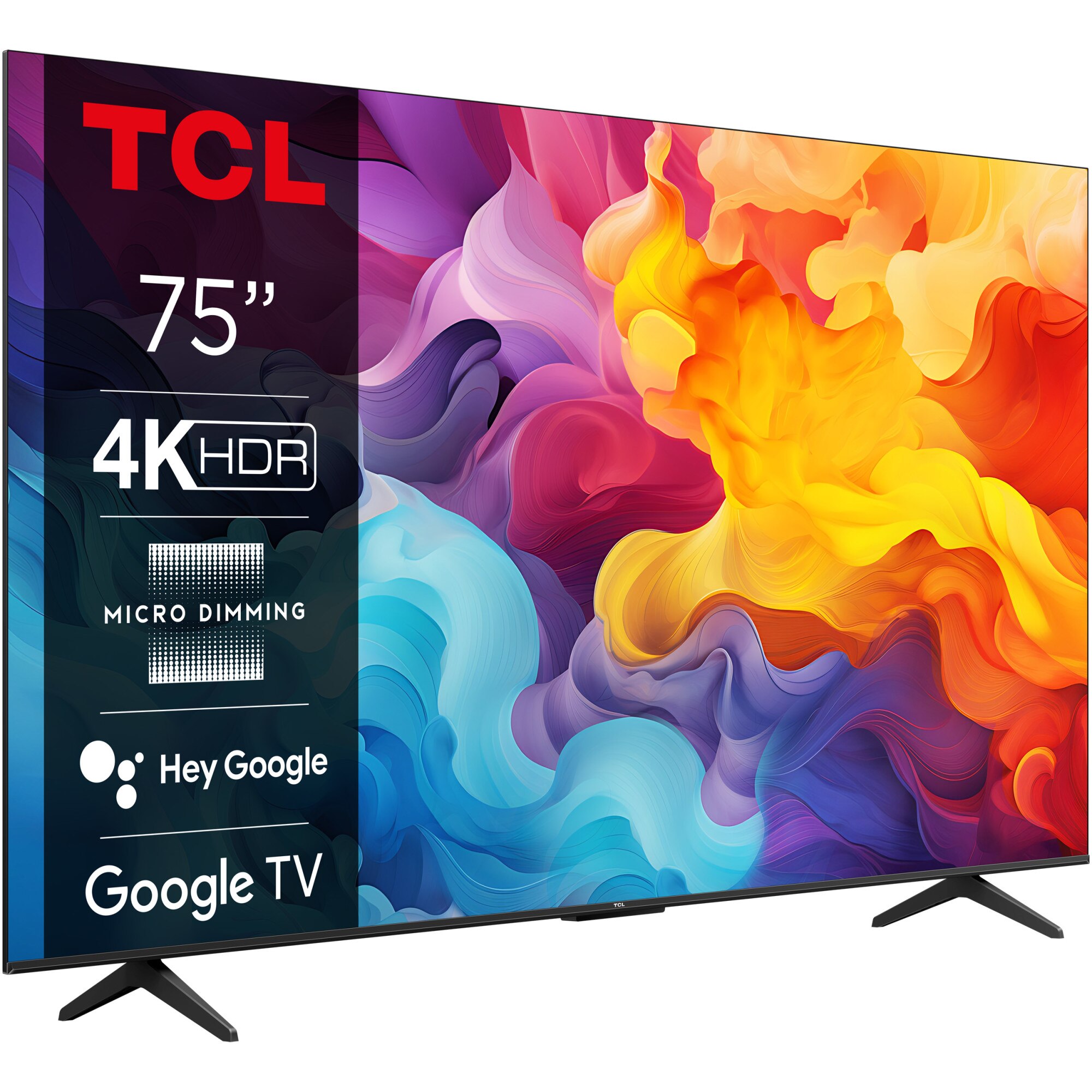 Телевизор TCL LED 75P655, 75" (189 см), Smart Google TV, 4K Ultra HD ...