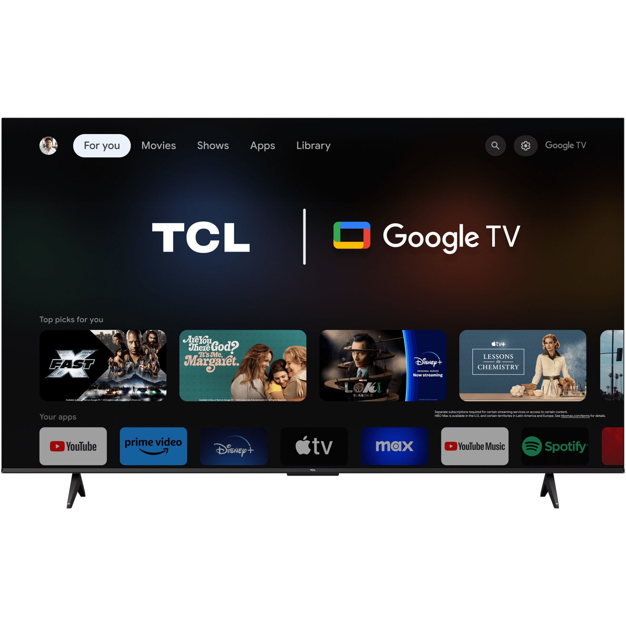 Televizor TCL LED 75P655, 189 cm, Smart Google TV, 4K Ultra HD, Clasa E ...