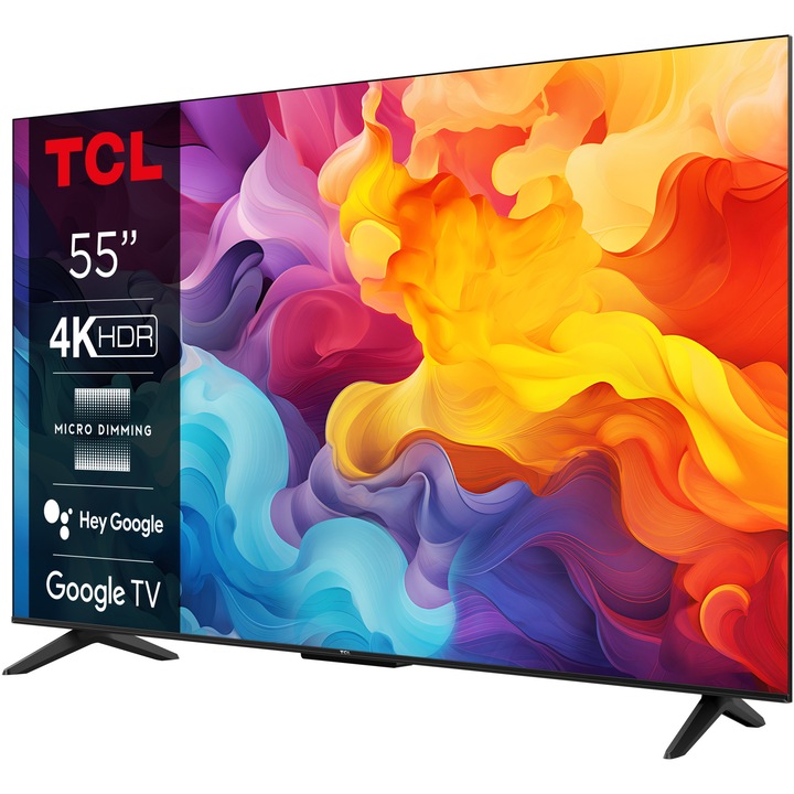 TCL 55P655 Smart LED Televízió, 139 cm, 4K,UHD, HDR, Google TV - eMAG.hu