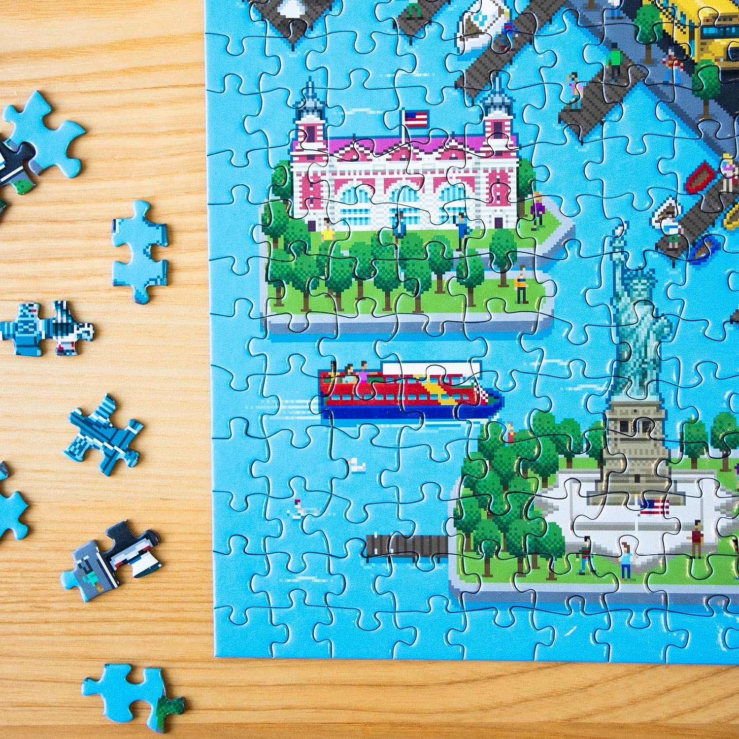 Puzzle felnőtteknek/gyerekeknek, 1000 darab, New York Retro Gaming 8 ...