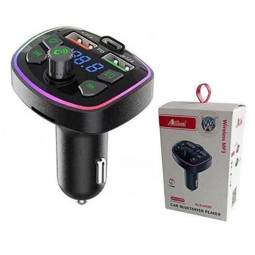 Modulator Bluetooth ALLISON A83D, 2 USB + Type-C, Transmitator FM cu ...