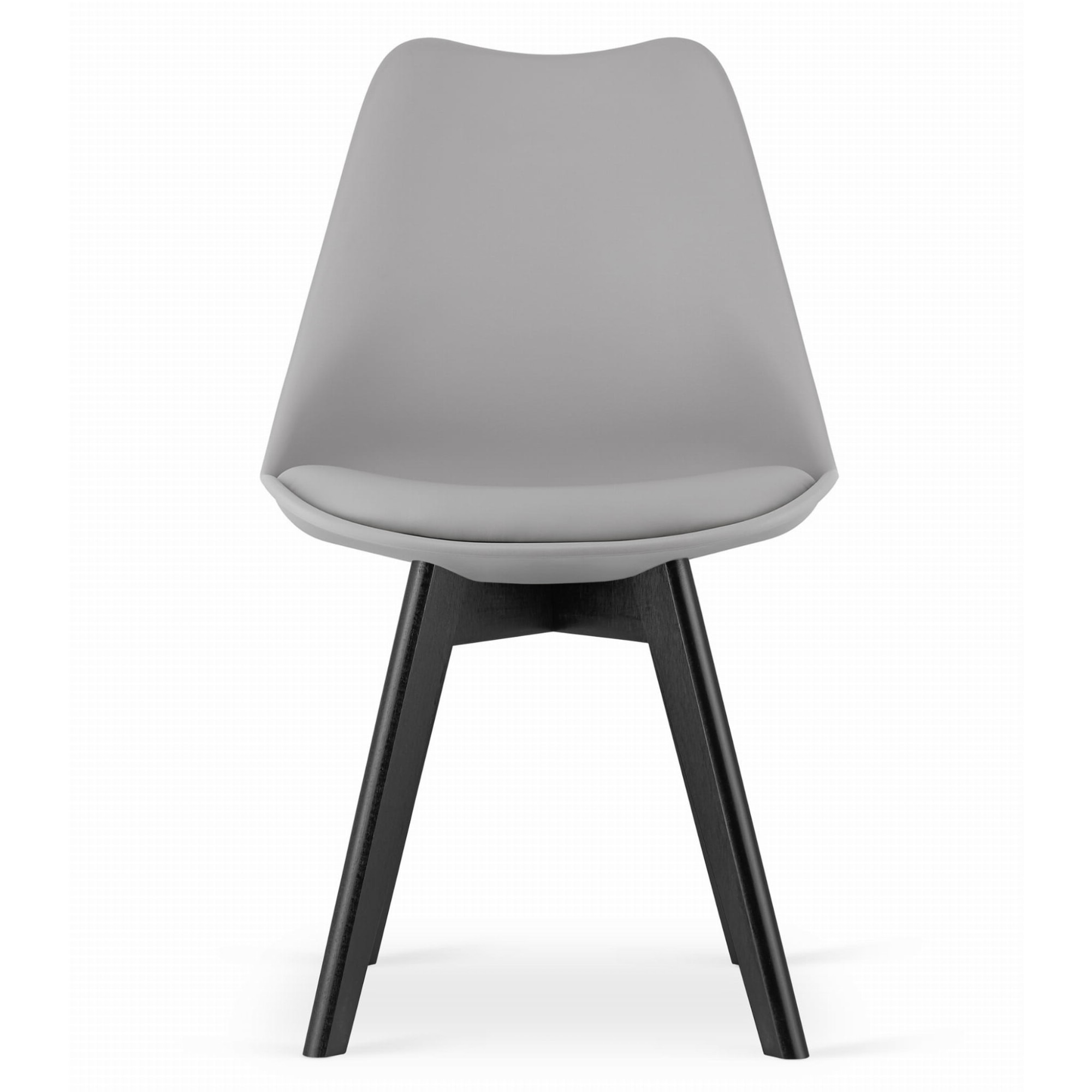 Set 4 scaune bucatarie, Plastic, Cu model, 82 cm, Gri - eMAG.ro