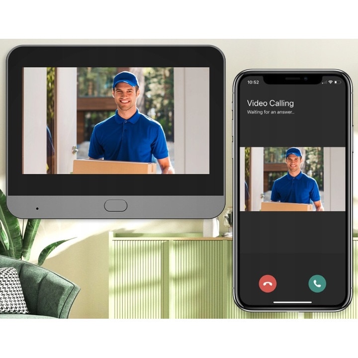 Video-interfon, IP, exterior, WIFI, cu functie de sonerie, 1920x1080px ...