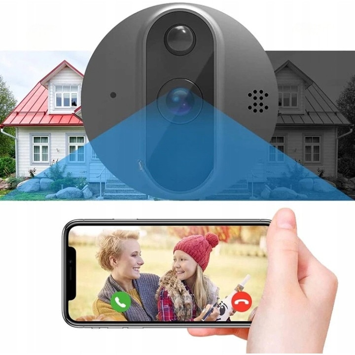 Video-interfon, IP, exterior, WIFI, cu functie de sonerie, 1920x1080px ...
