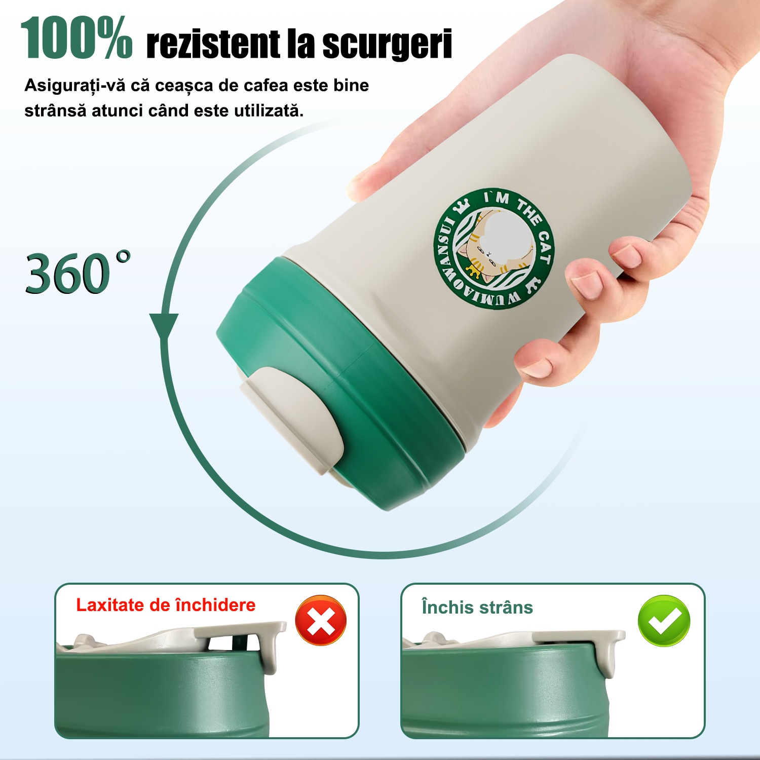 Cana termica de cafea, Xinxu, pentru cafea, ceai, espresso, ciocolata ...