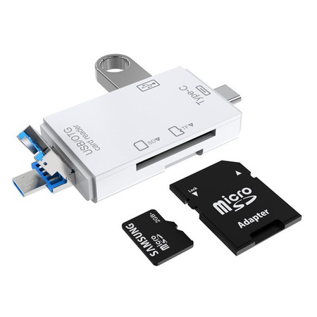 Cititor de Carduri USB, USB Tip-C 3.1, Micro USB, Card SD, MicroSD/TF ...