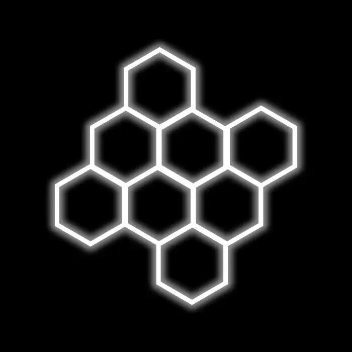 Sistem de Iluminat LED Hexagonal 243x483 cm, Putere 636W, Lumina Alb ...