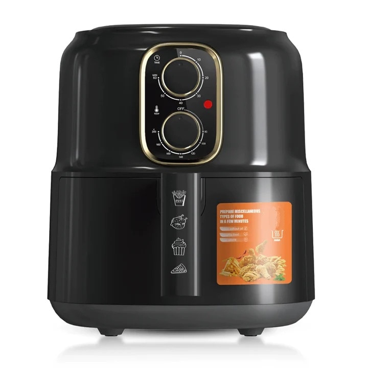 Friteuza Air Fryer RAF R.5361B cu aer cald, fara ulei, Capacitate 4.8L, 1500 W, Circulatie Aer ...