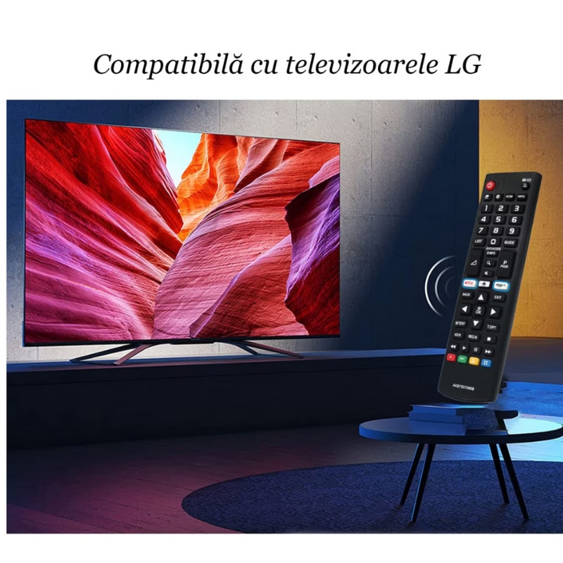 Telecomanda tv universala, Compatibila LG, Acopera 100% gama LG LCD, LED, Smart, baterii incluse ...