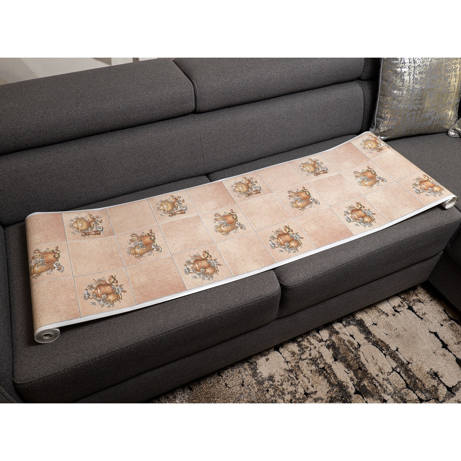 Autocolant mobila, sticla, faianta maro 45cm x 15ml - eMAG.ro