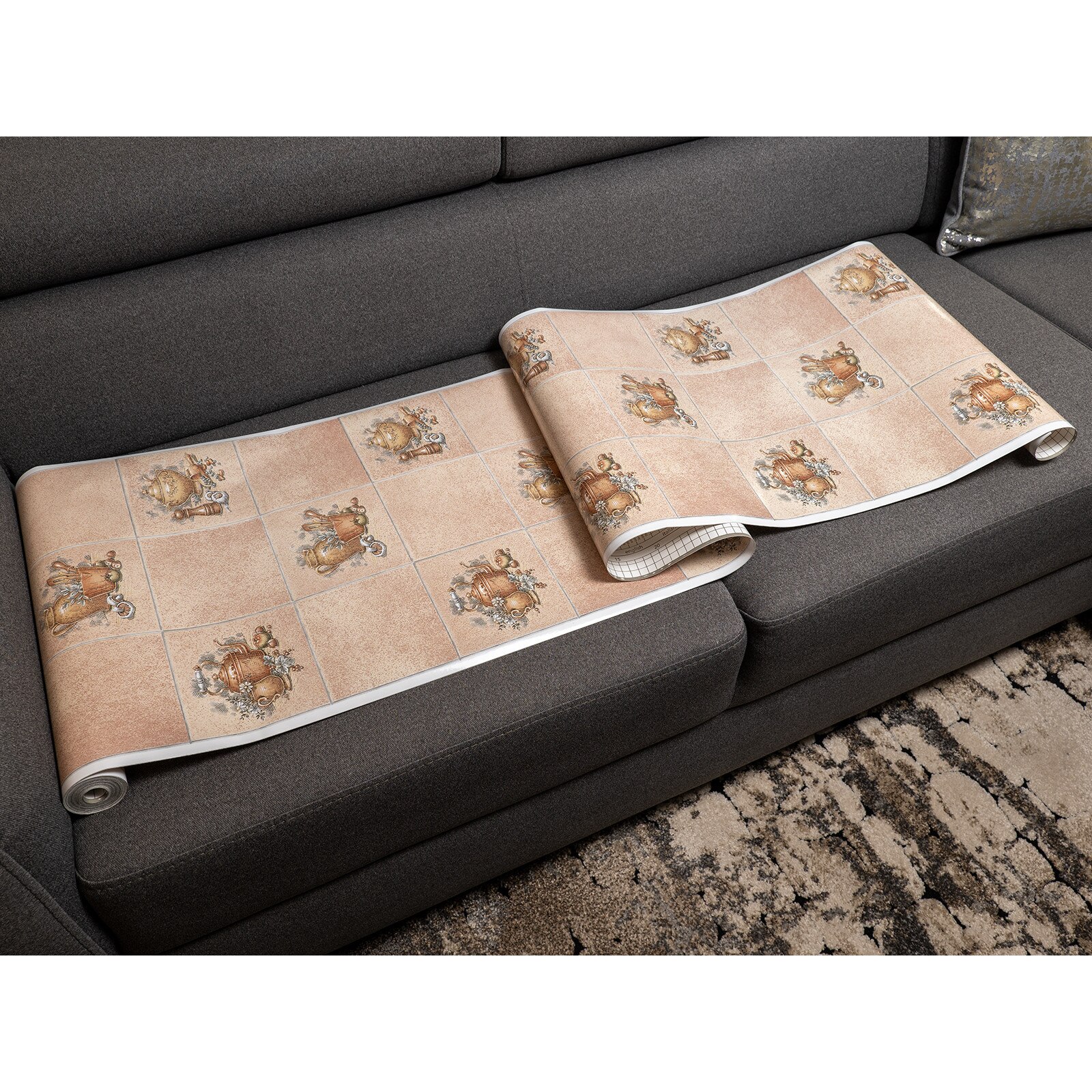 Autocolant mobila, sticla, faianta maro 45cm x 15ml - eMAG.ro