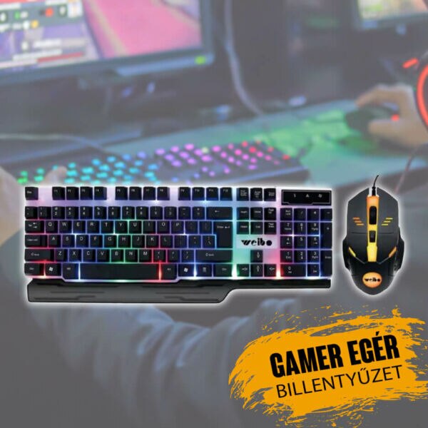 Tastatura + mouse, Sumker, Weibo Gamer, WB-550, Multicolor/Negru - eMAG.ro