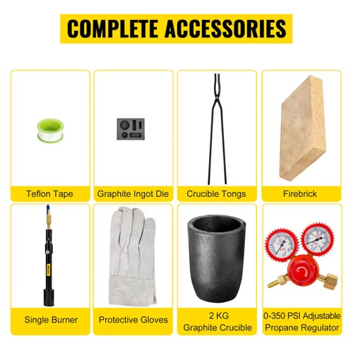 Cuptor pentru Topire, Vevor, cu propan, Temperatura ajustabila ...