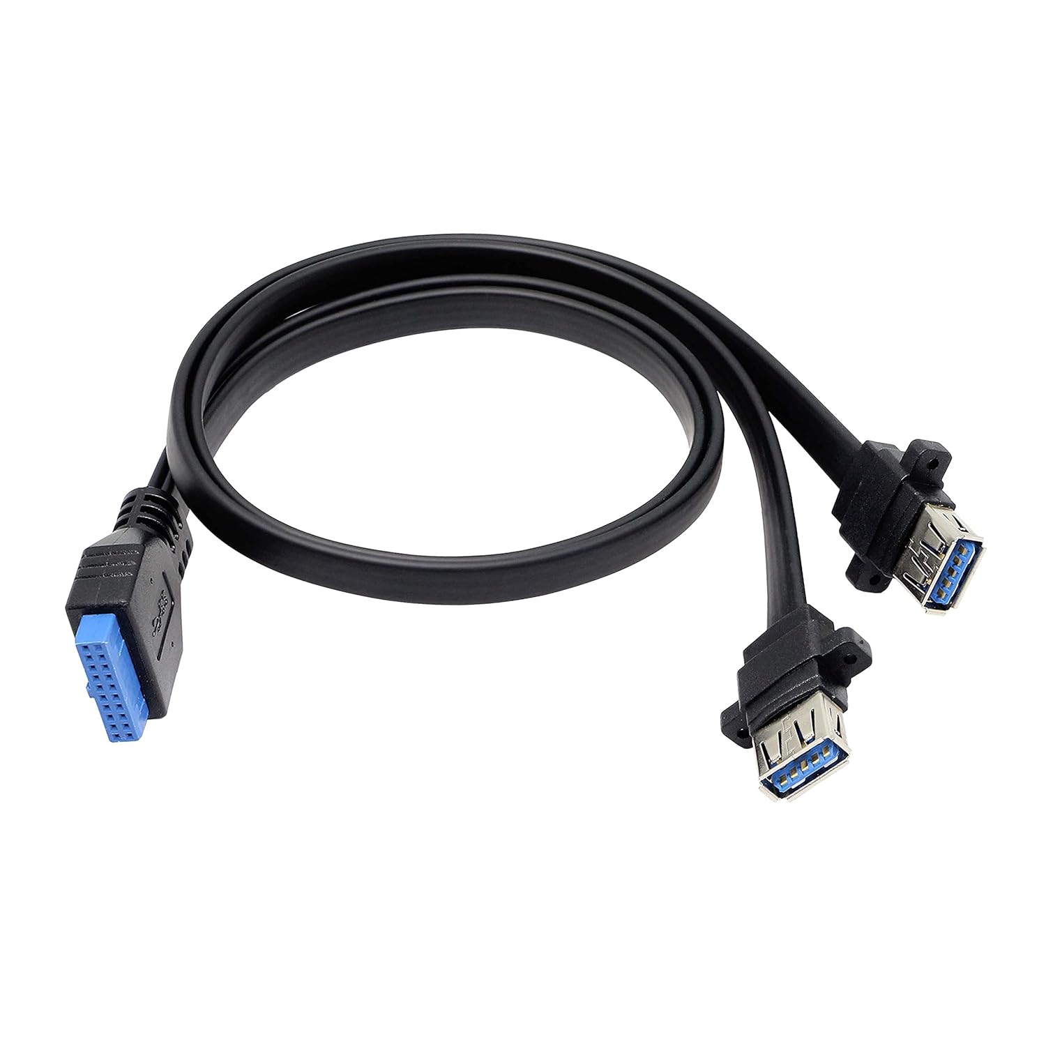 Cablu adaptor splitter, XMSJSIY, USB 3.0 Front panel 19/20 pini la USB ...