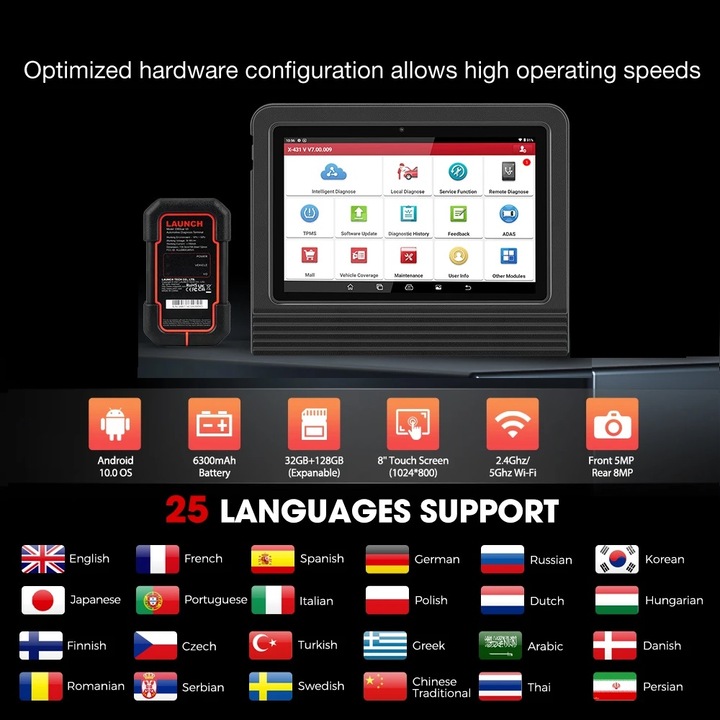 Tester auto profesional LAUNCH X431 V PRO 5.0 Elite Version Android 8 ...