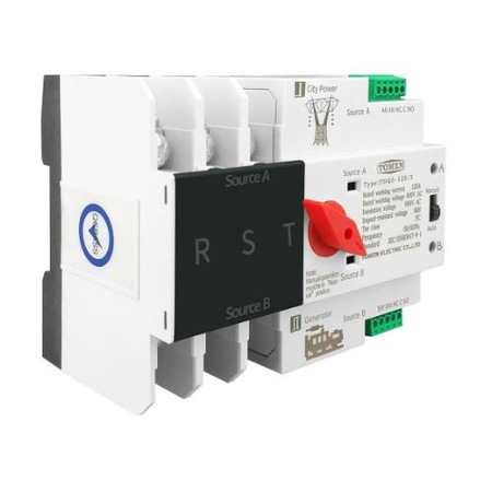 Comutator automat de transfer TOMZN, 125A, 400V, 3P, retea-generator ...