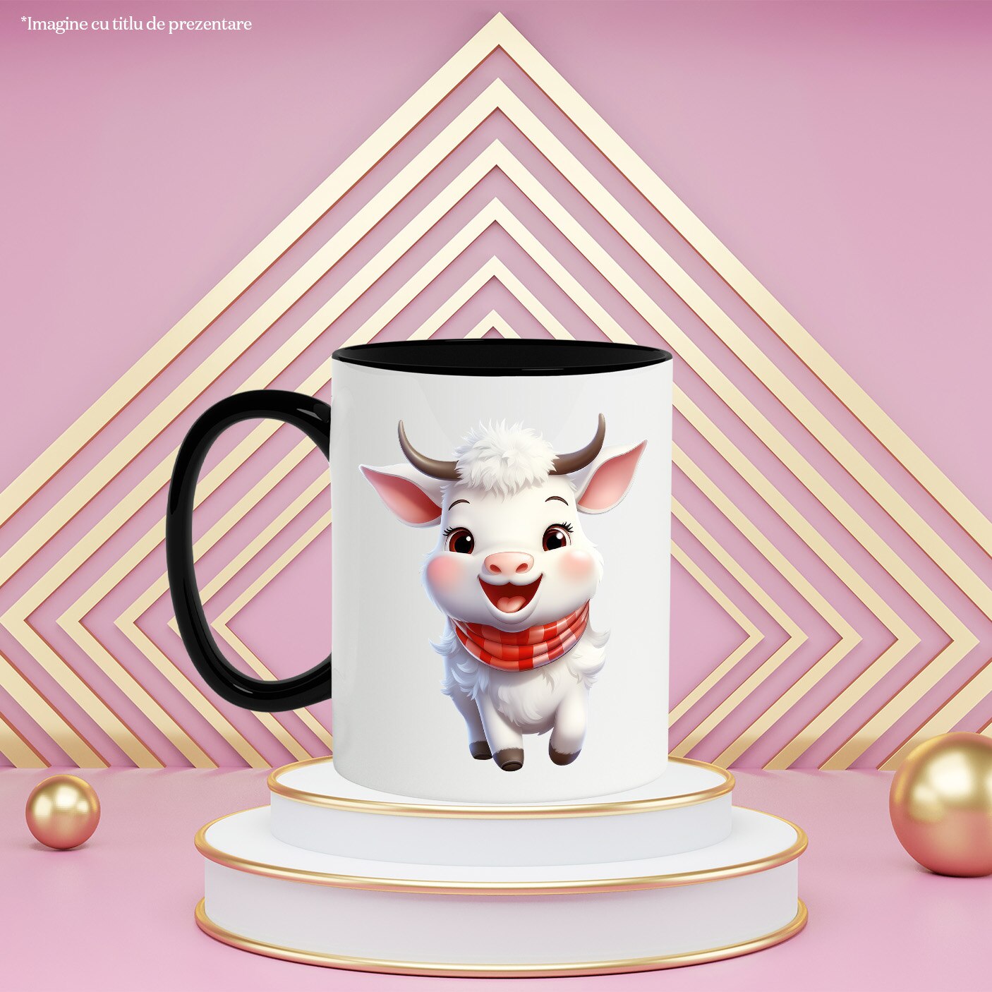 Cana cu o caprita vesela, ilustratie, animal domestic, jucausa, alba ...