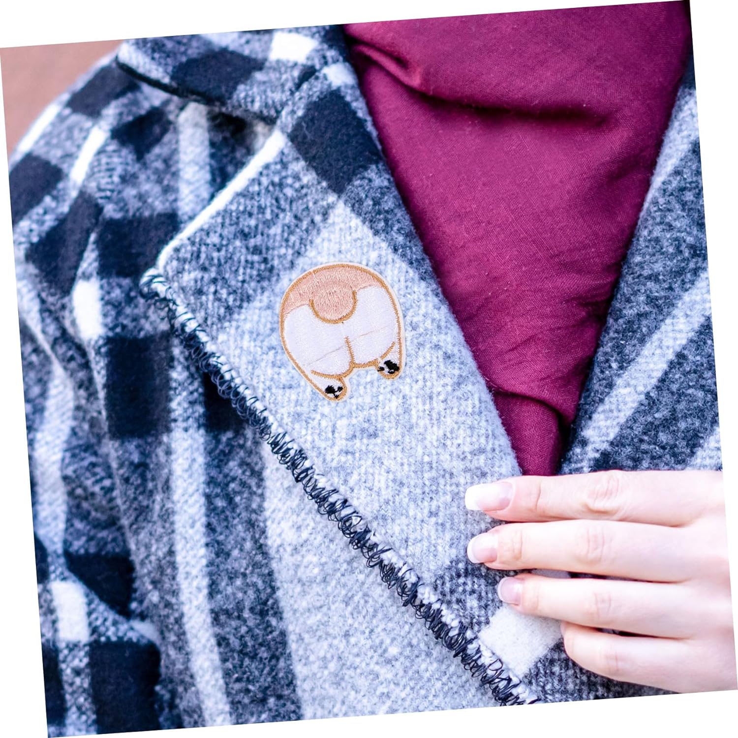 Set 4 petice decorative, Textil, Multicolor - eMAG.ro