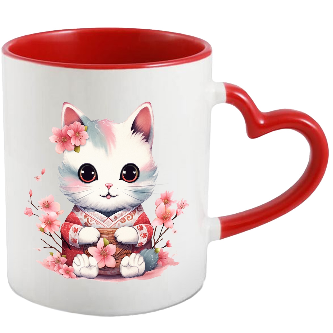 Cana cu o pisicuta in vestimentatie traditionala din Japonia ...