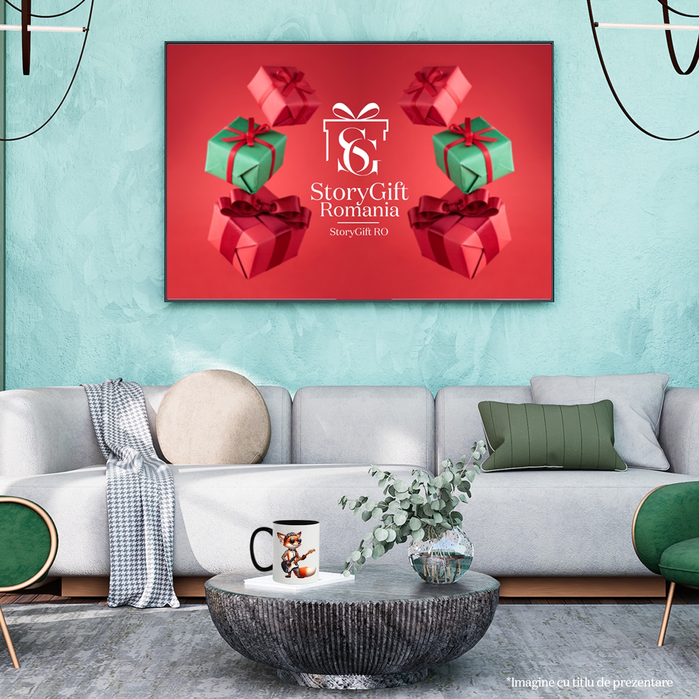 Cana cu un vulpoi care canta la chitara, tatuat, rocker, metal ...