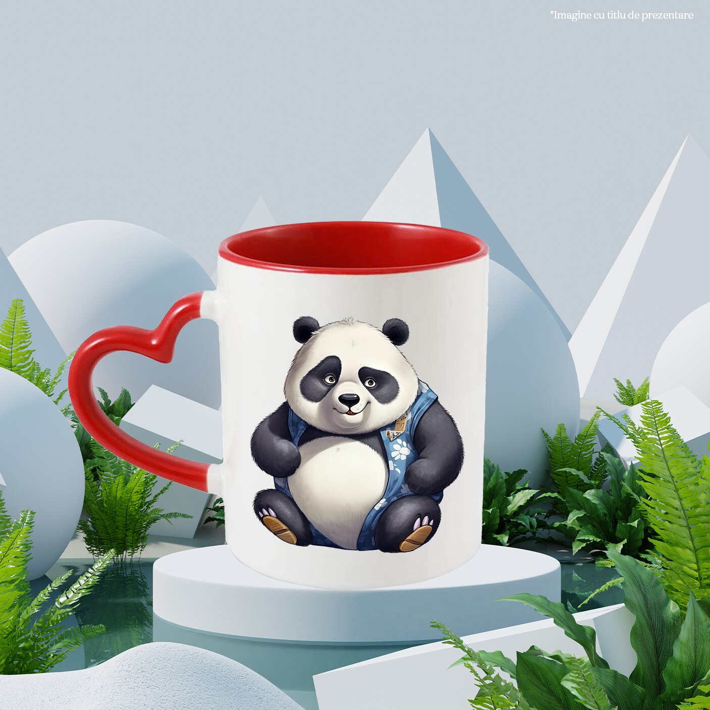 Cana cu un urs Panda gras, ilustratie, animal pe cale de disparitie ...