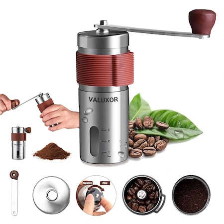 Rasnita cafea manuala, Valuxor®, Masina macinat cafea boabe, Otel ...