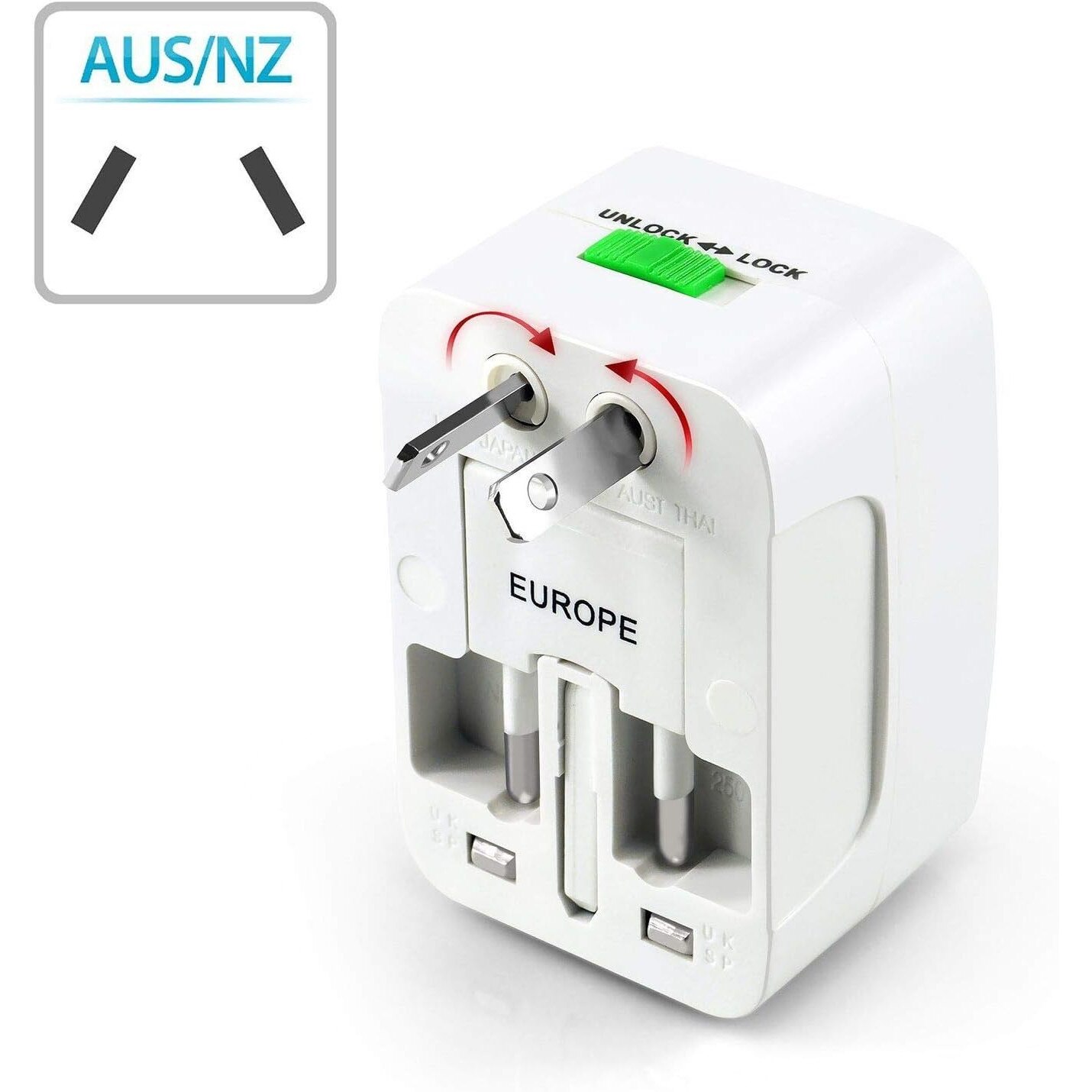 Adaptor priza, Policarbonat, Universal, Alb - eMAG.ro