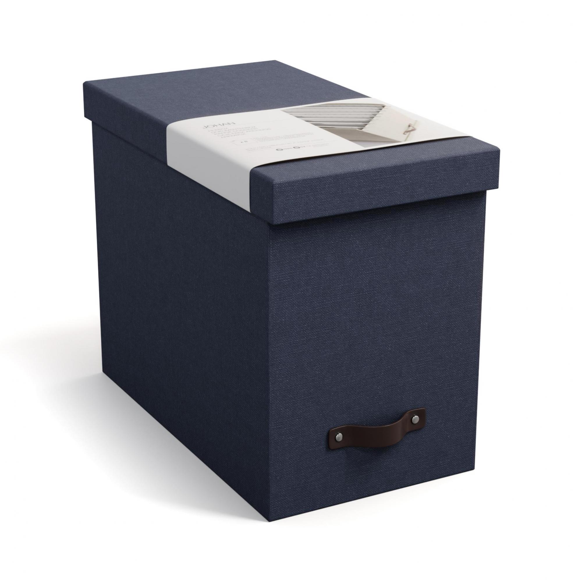 Cutie organizare documente cu 8 fisiere, Albastru, JOHAN, 18.5x35x26.5 ...
