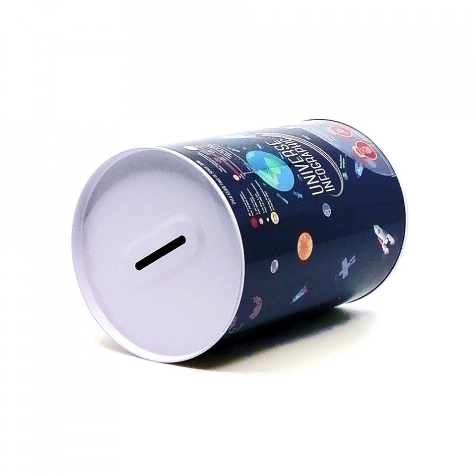 Pusculita metalica cu desene - univers, 15 x 10 cm - eMAG.ro