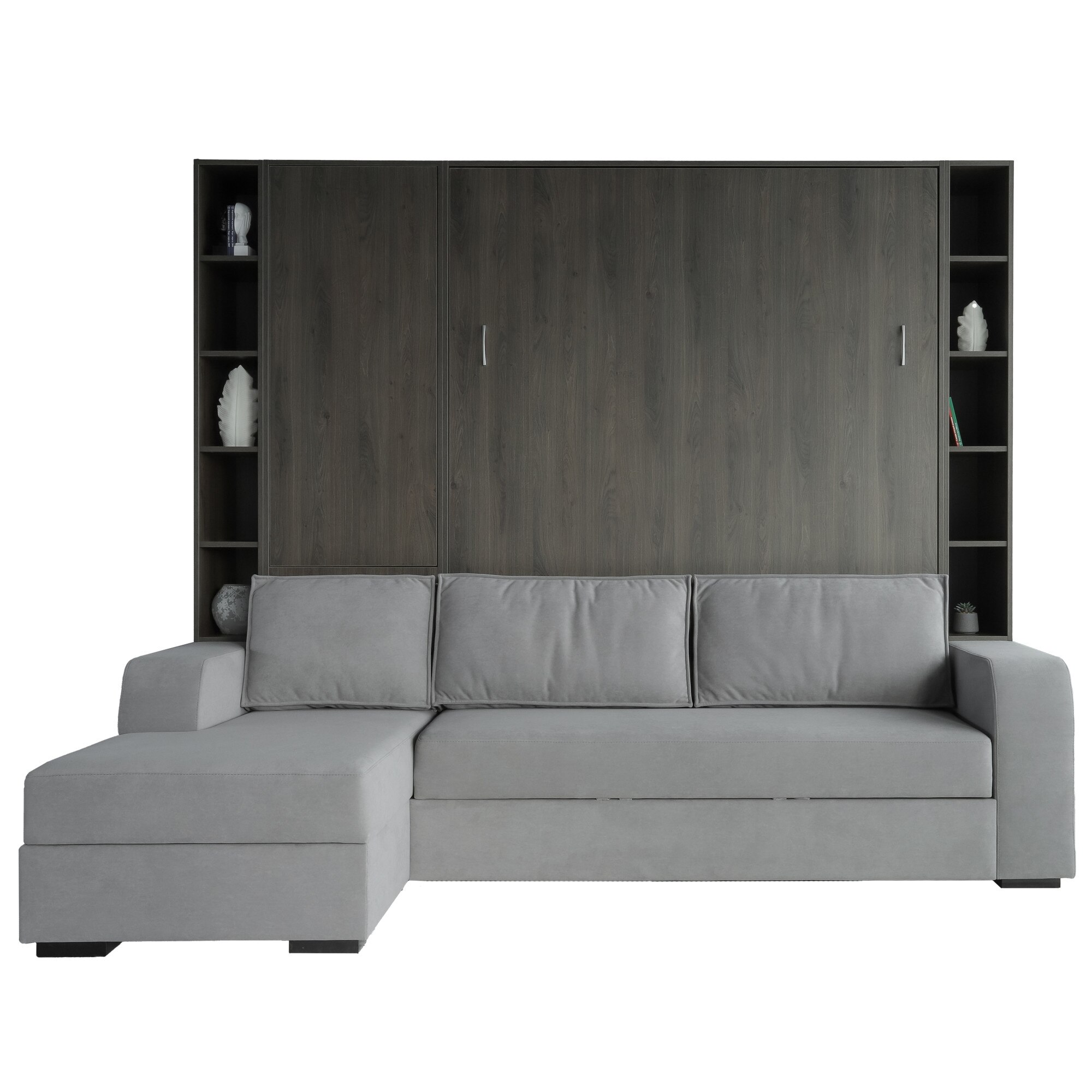 Pat 160x200 Rabatabil Narcis cu coltar- 3 locuri, Gri, ICAM ...