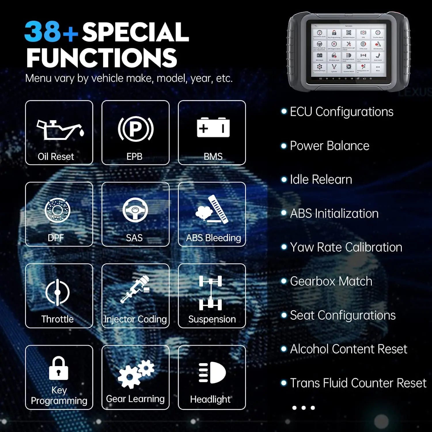 Програматор за автомобилни ключове, Универсален, ECU кодировка, немски ...