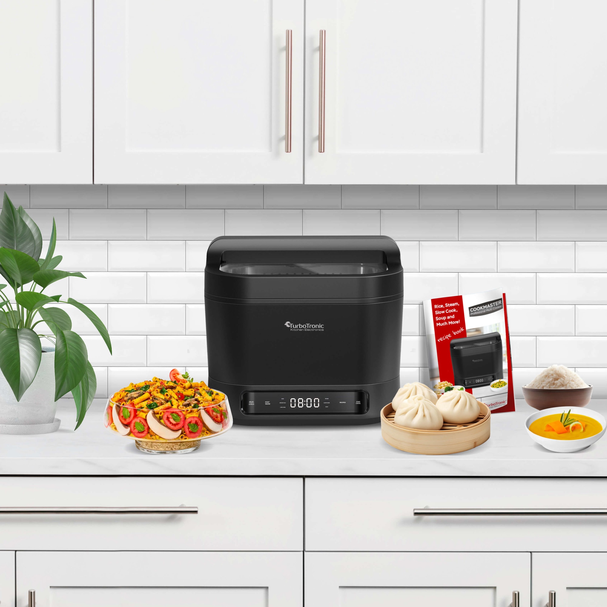 Мултикукър професионален TurboTronic TT-DMC20, 1200W, 4 л, 6 програми ...