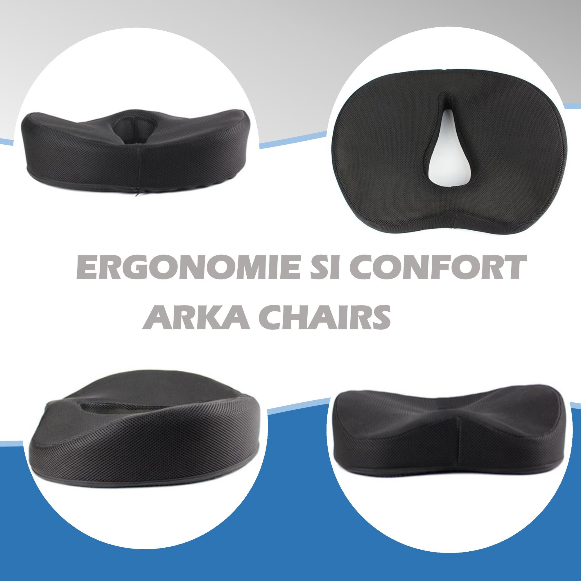 Perna ortopedica sezut, spuma cu memorie, husa lavabila, respirabila si ...