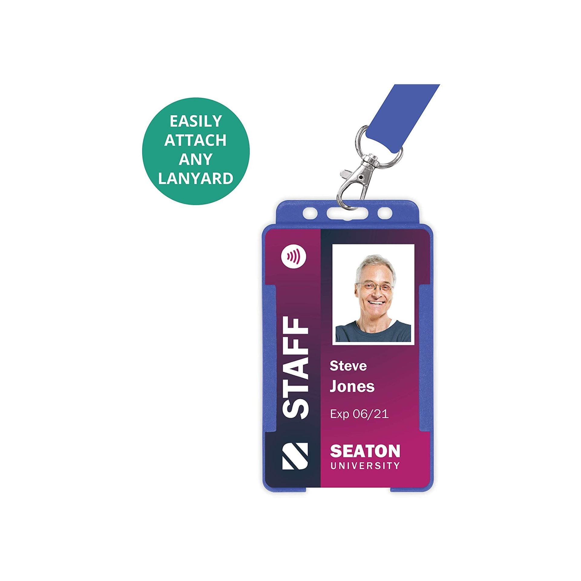 Set 10 suport rigid ECO ecuson vertical cu o fata libera, albastru ...