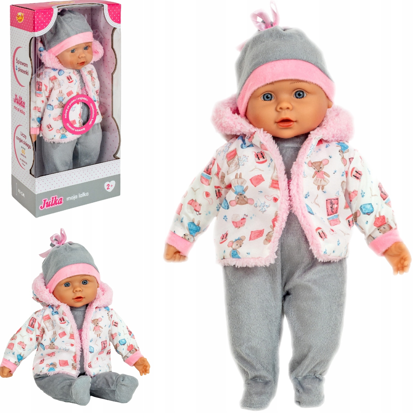 Papusa interactiva pentru copii de 40 cm care canta si vorbeste in ...