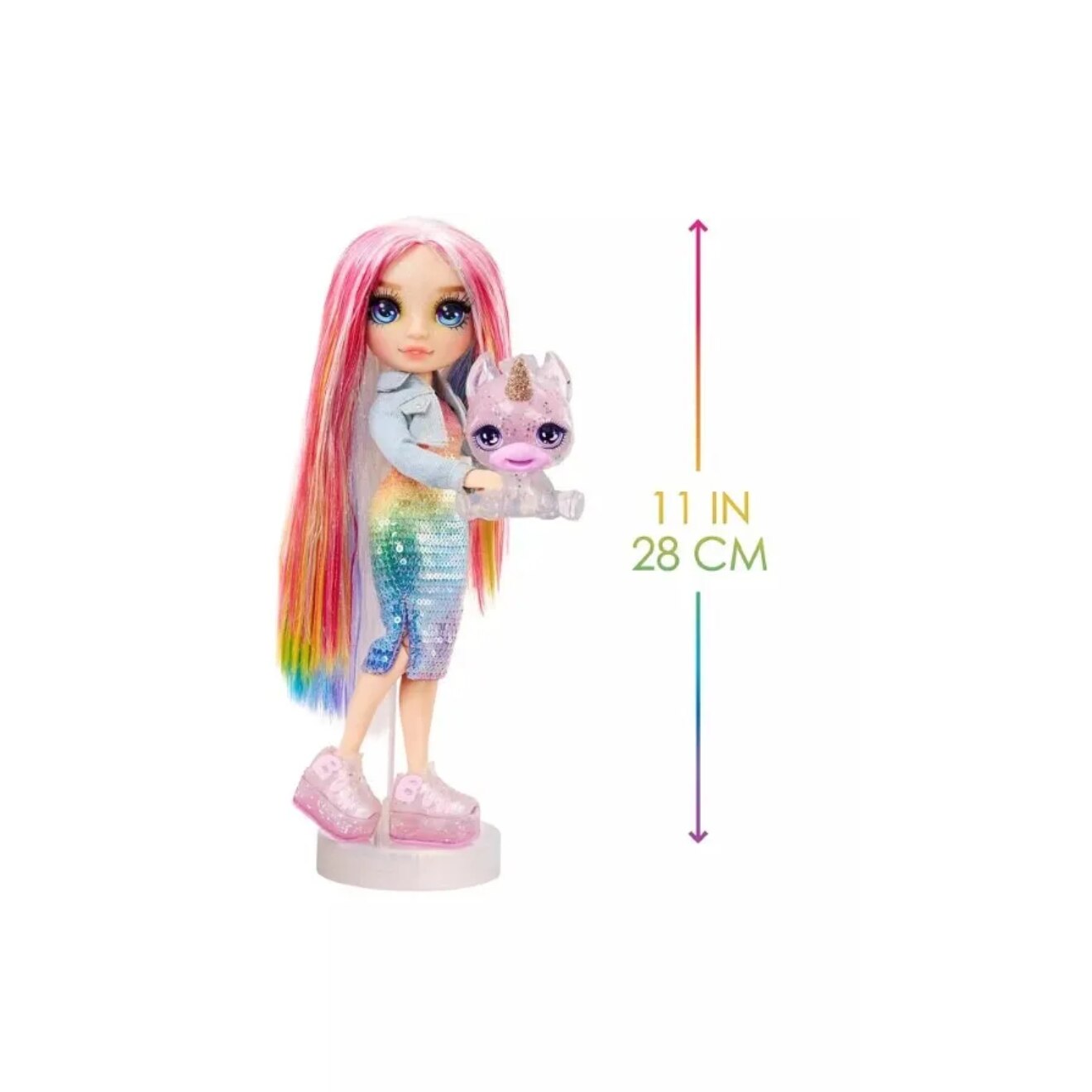 Papusa Rainbow High Amaya Raine, Slime & Pet, Curcubeu, 28 cm - eMAG.ro