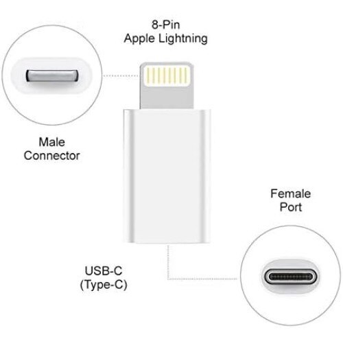 Adaptor USB- C la USB Iphone, 8 pini - Gri, Dactylion® - eMAG.ro