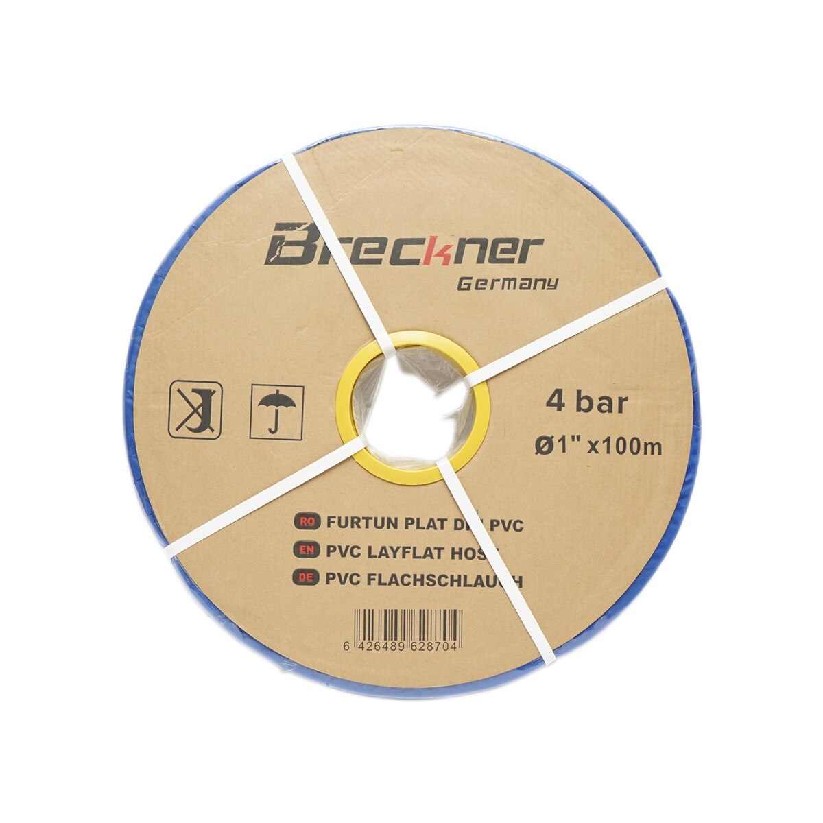 Furtun plat apa pentru irigat din PVC 1 toll lungime 100m, PN4 Breckner ...